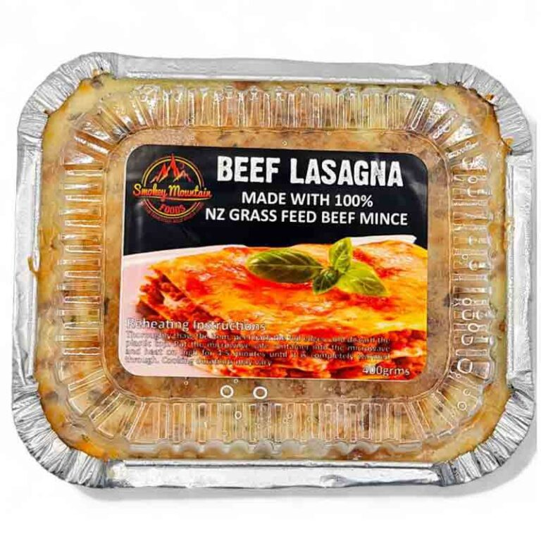 Beef Lasagna Made with 100% NZ Grass Fed Beef - 400grms | Smokey ...